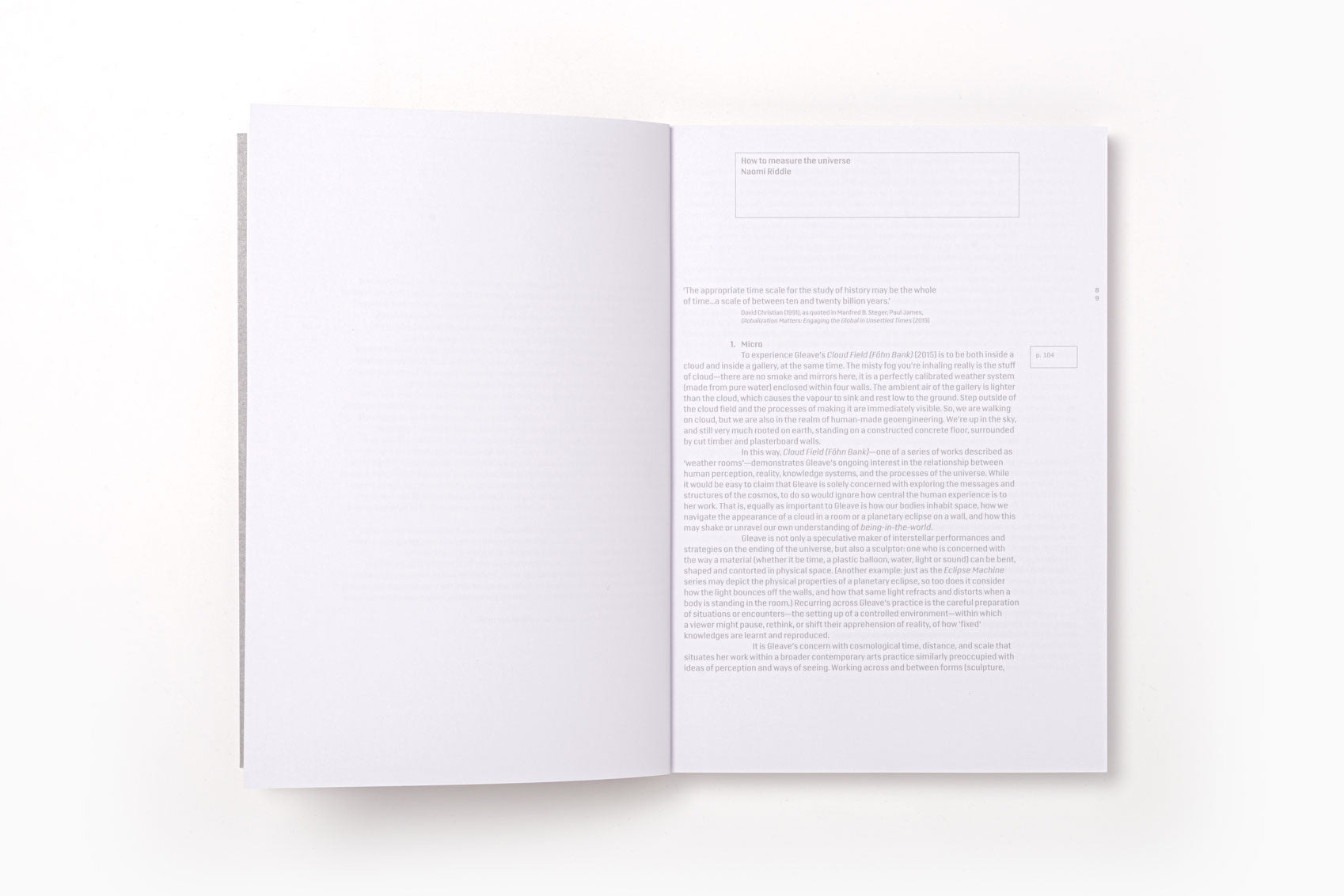 Michaela Gleave The influence of an idea on the physical properties of ...